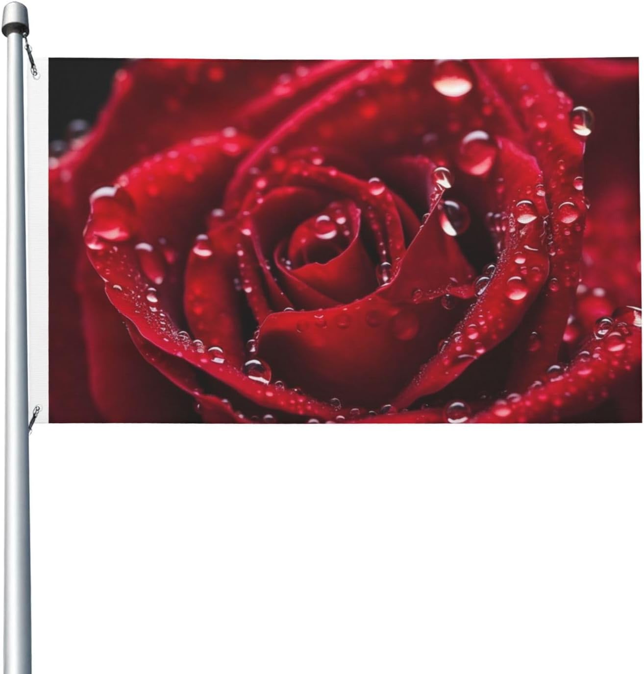 Red Rose Flag 3x5 ft Garden Flag Outside Yard House Flag Funny Party ...
