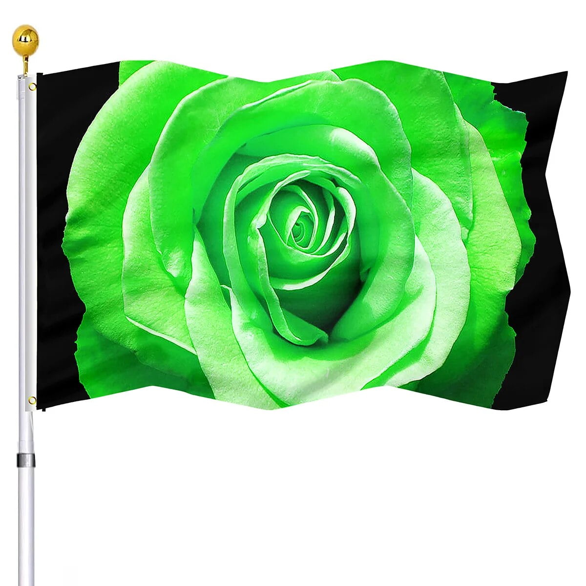 Red Rose Flag Love Floral Flower for Valentine's Day Wedding Yard Flags ...