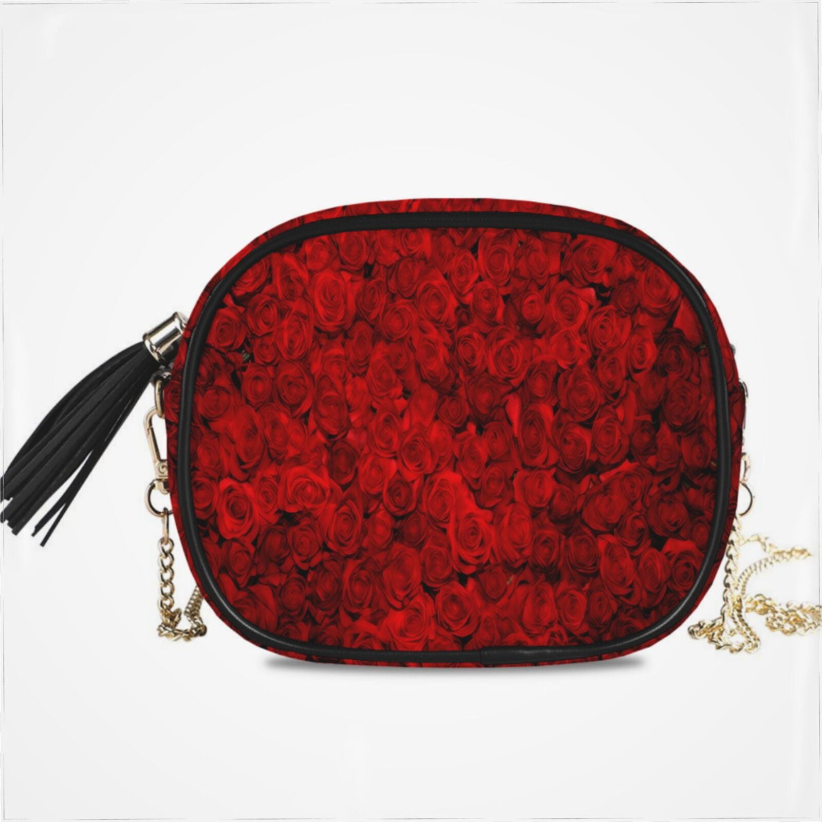 Red Rose Floral Wall Mother'S Day Women'S Vintage Crossbody Bag Fashion ...