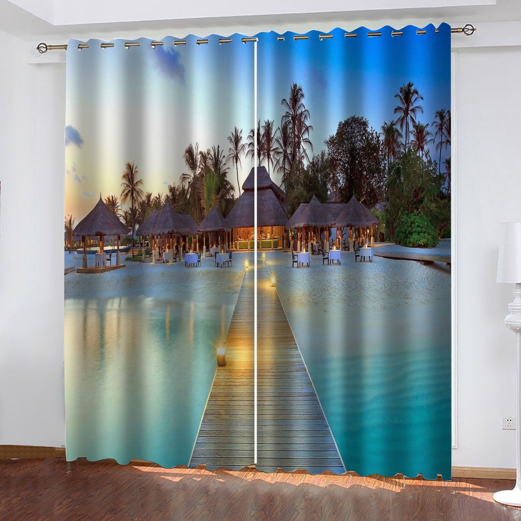 Red Rose Flower Curtains 3D Print Window Curtains For Bedroom Living ...