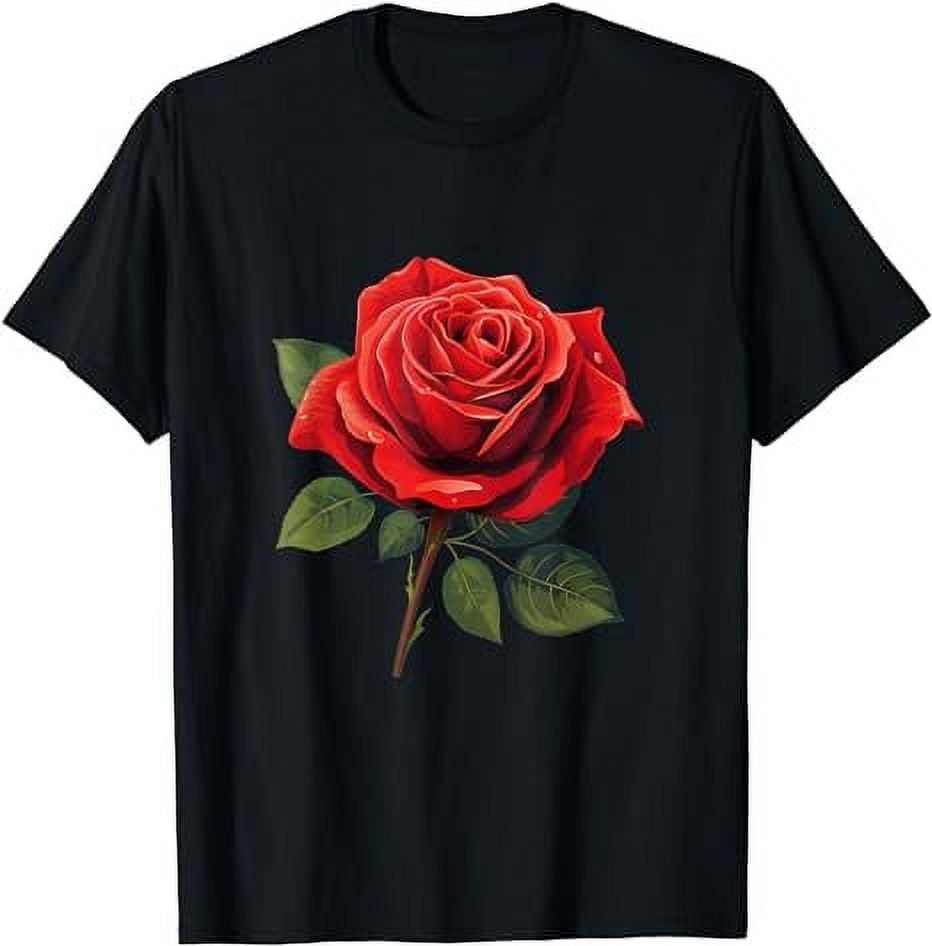 Red Rose Graphic T-Shirt - Walmart.com