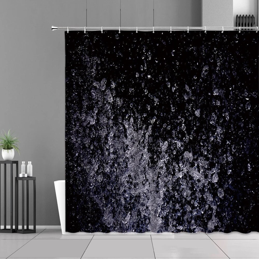Red Rose In The Rain 3D Printing Shower Curtain Bath Screen Home ...