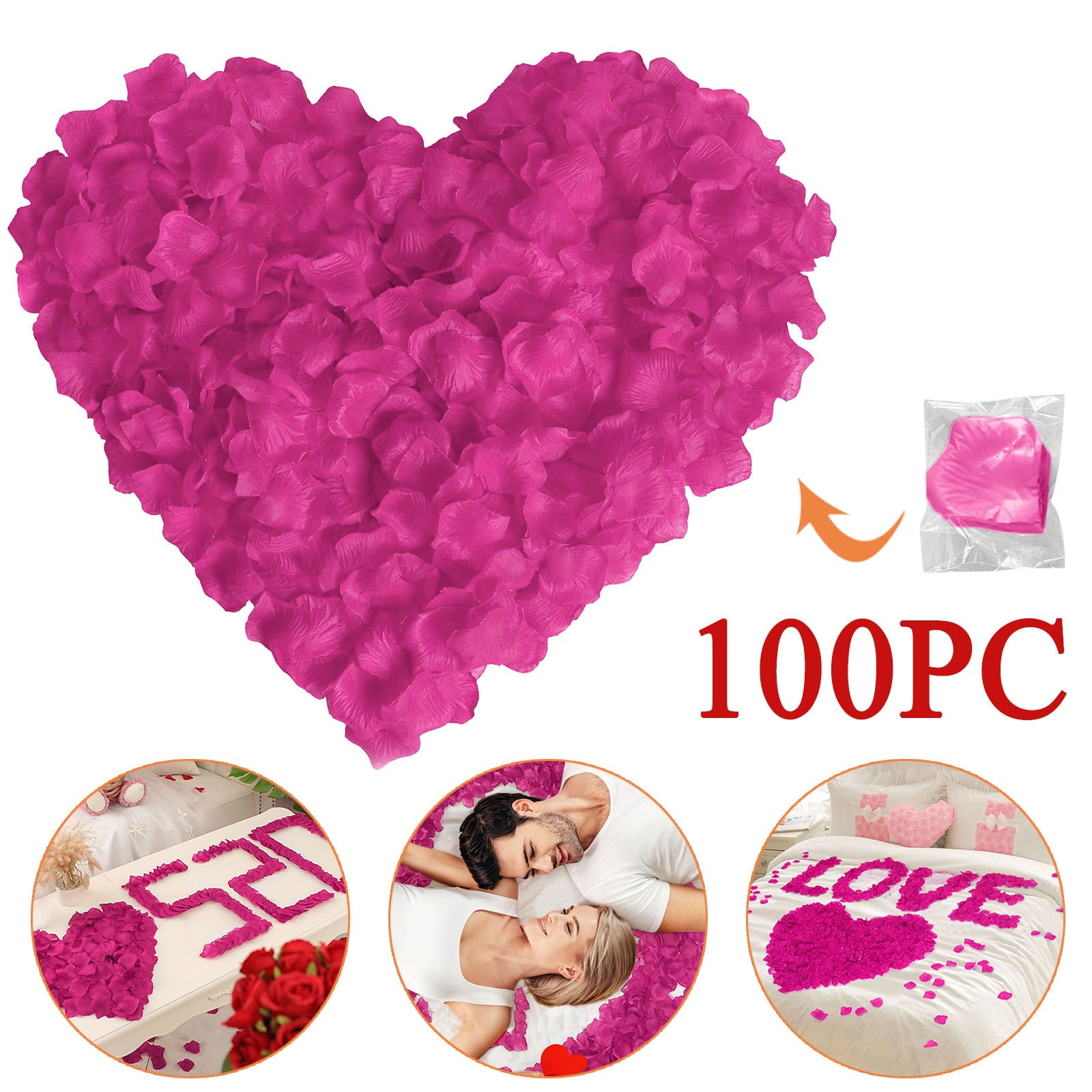 Red Rose Petals, Fake Rose Petals, Artificial Roses Petals for Marry ...