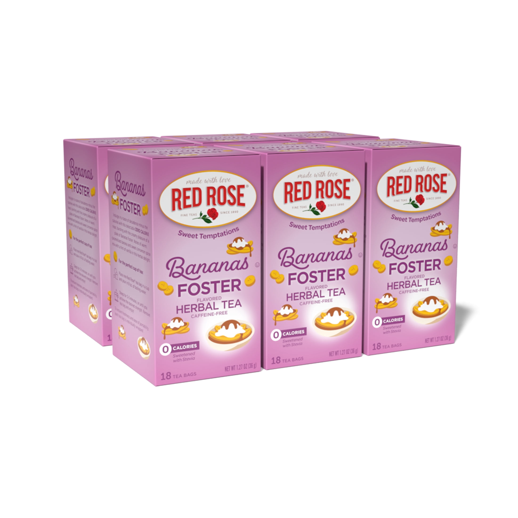 Red Rose Sweet Temptations Dessert Tea Bananas Foster, Zero Carbs, Zero ...