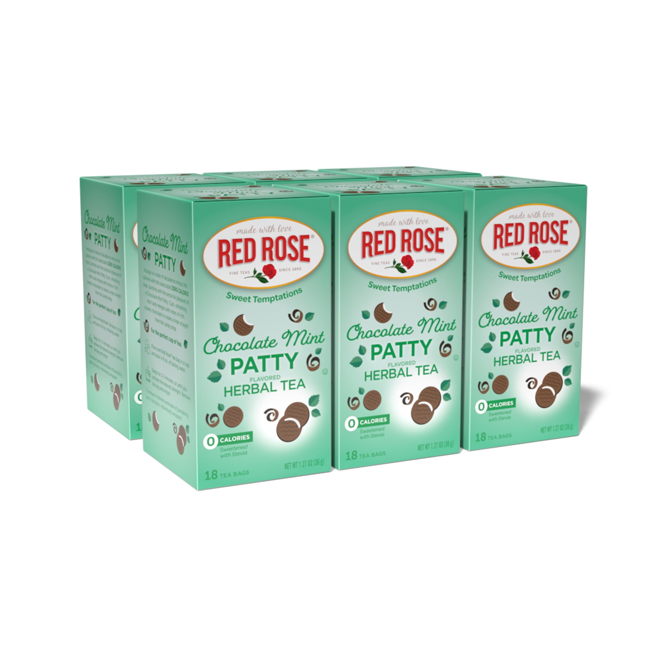 Red Rose Sweet Temptations Dessert Tea Chocolate Mint Patty, Zero Carbs ...