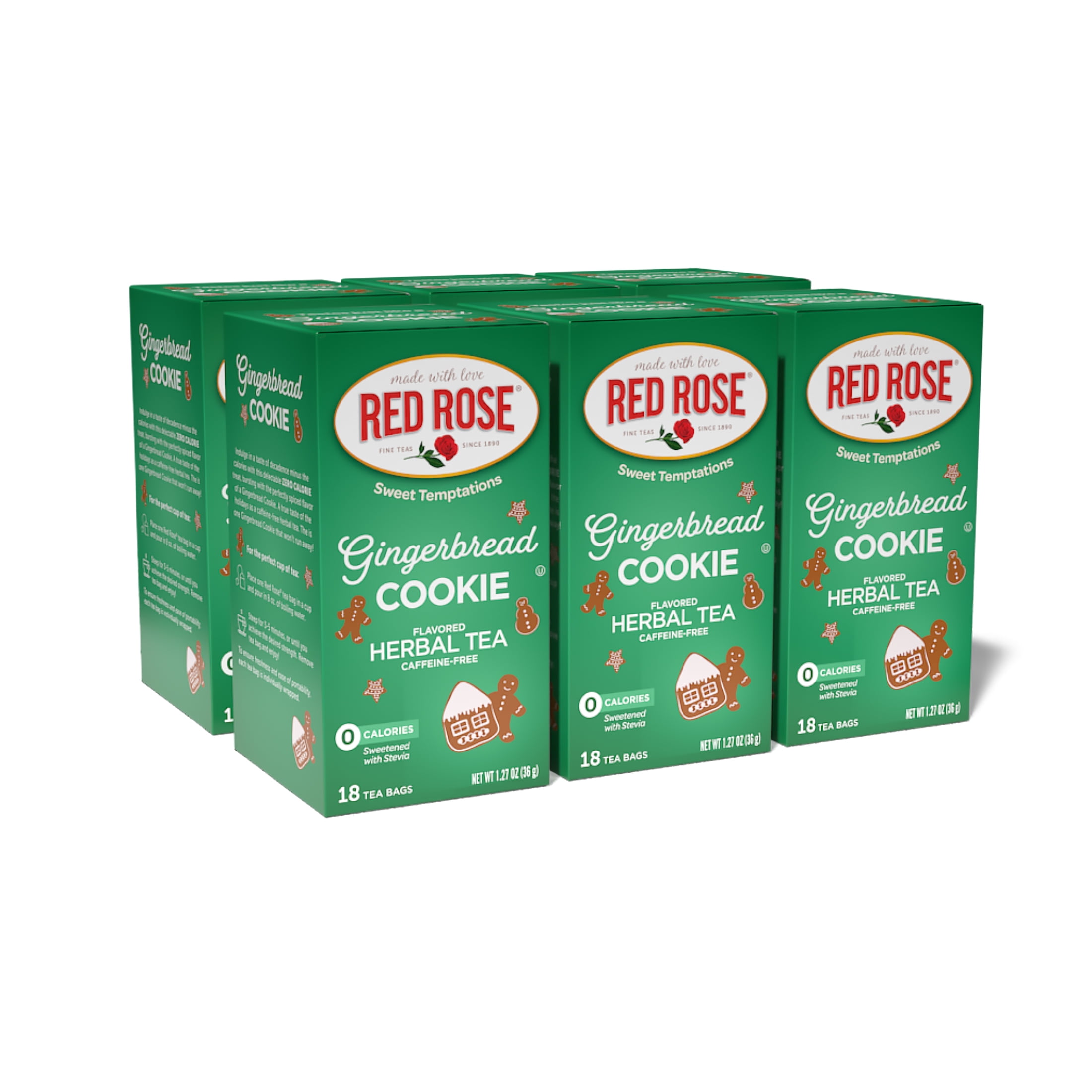 Red Rose Sweet Temptations Dessert Tea Gingerbread Cookie, Zero Carbs ...
