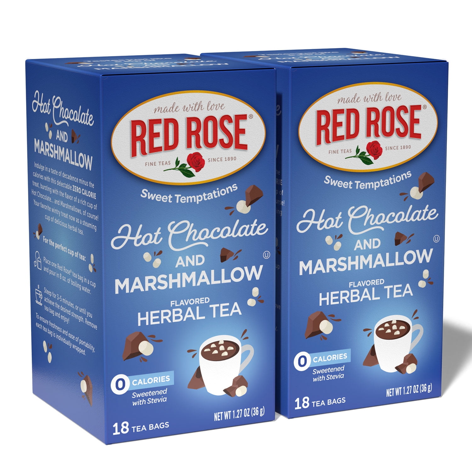 Red Rose Sweet Temptations Hot Chocolate with Marshmallow, Zero Carbs ...
