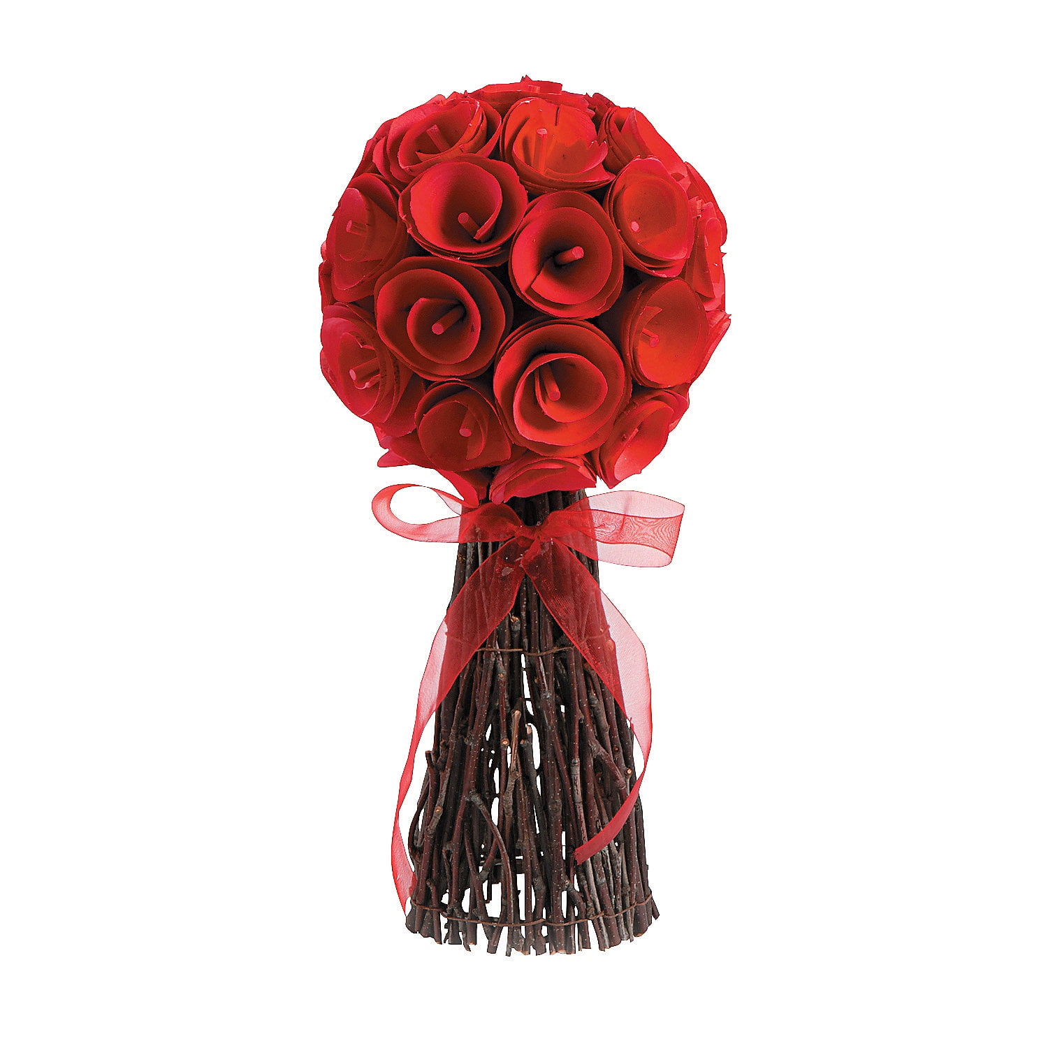 Red Rose Topiary - Home Decor - 1 Piece - Walmart.com