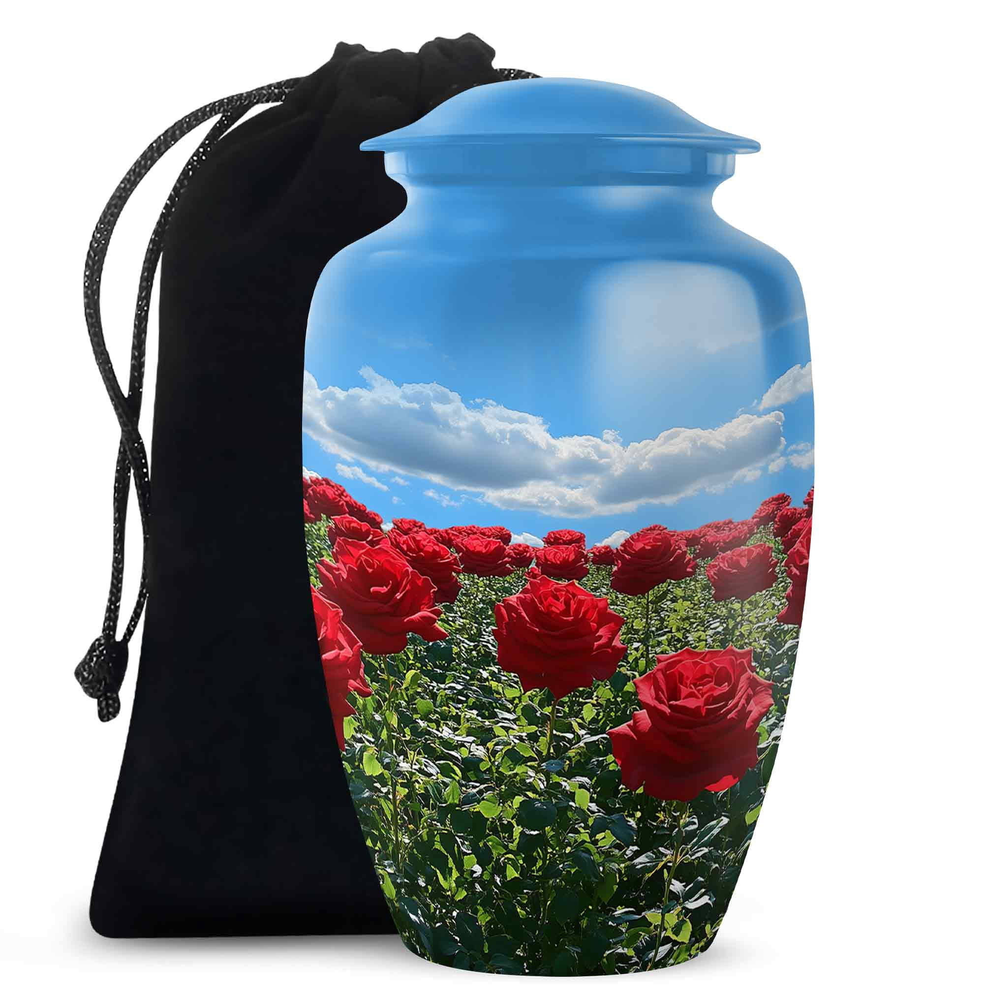 Red Rose Urns For Human Ashes Adult Male & Female - Large Cremation Urn ...