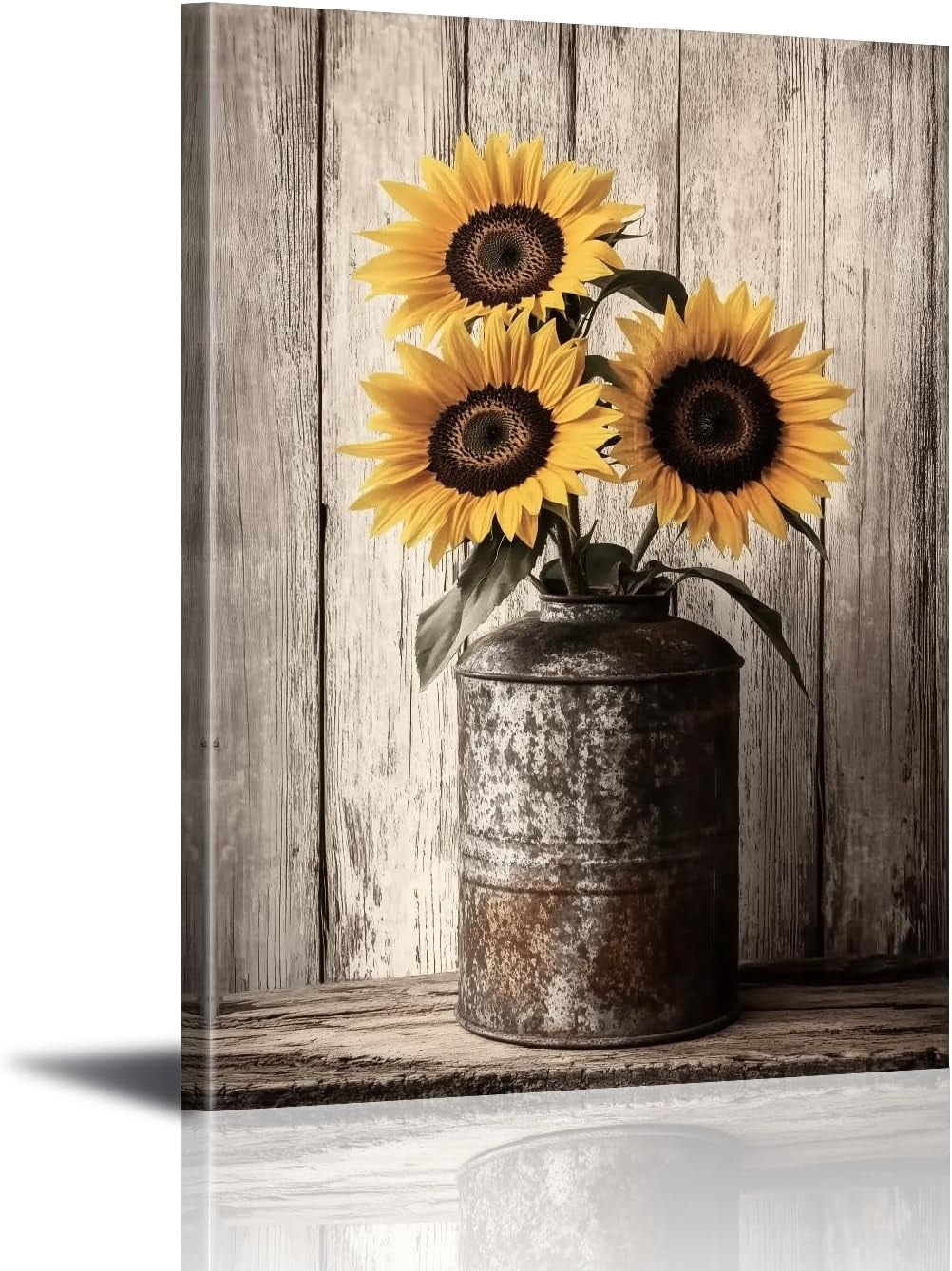 Red Rose Wall Art Rustic Black and White Red Flower Canvas Print ...