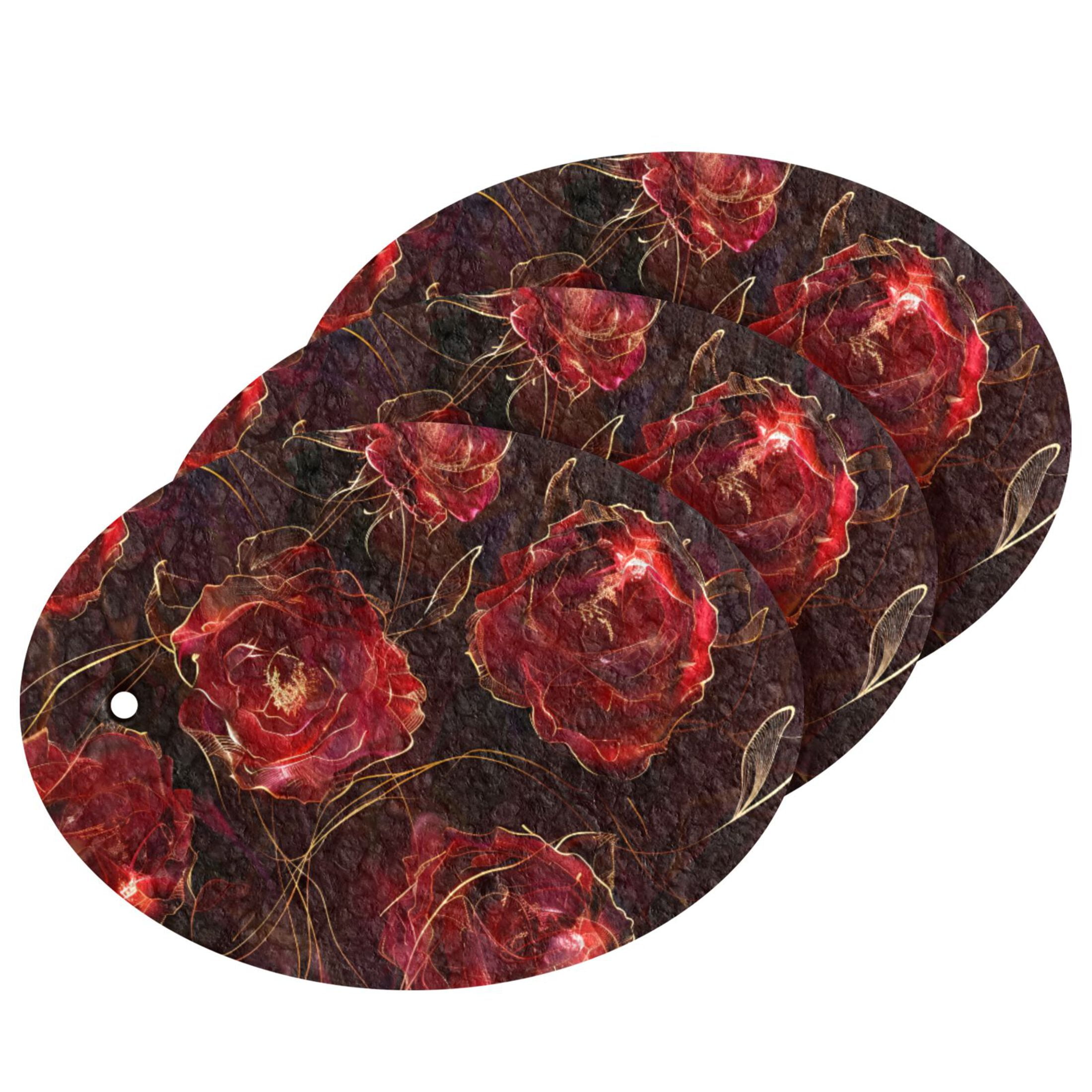 Red Roses 3 Pack Dish Sponges Bulk Natural Sponges Compressed Sponges ...