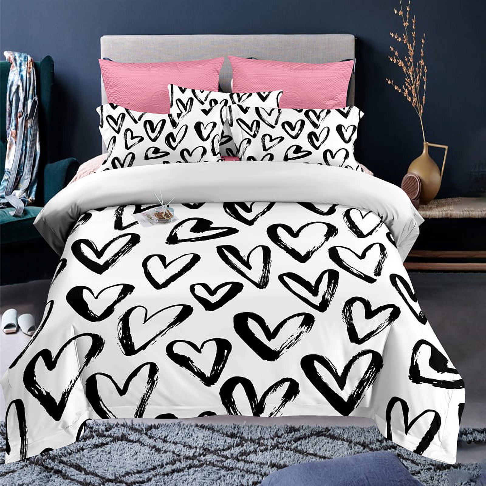 Red Roses Bedding Set Luxury Rose Floral Duvet Cover For Girls Women ...