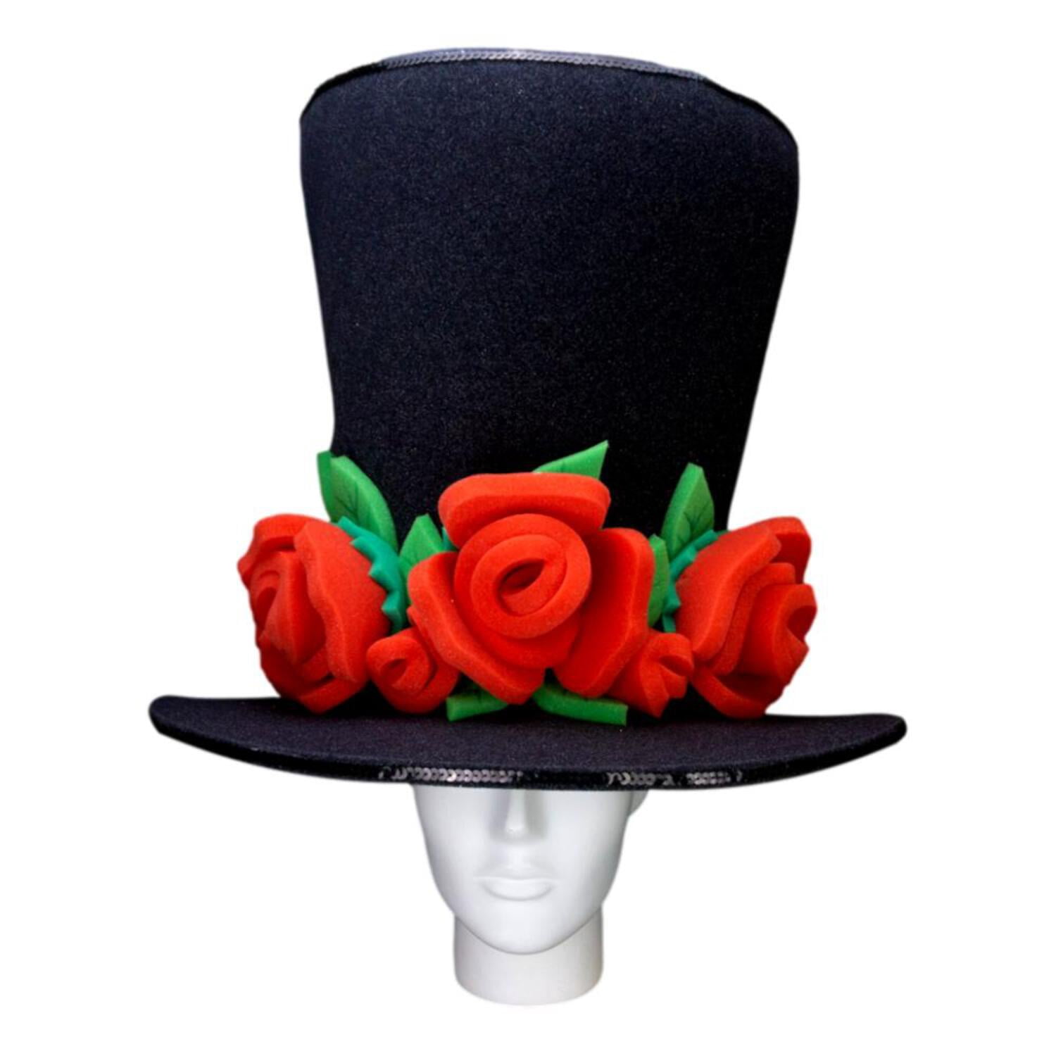 Red Roses Black Bride Hat - Princess Bride Hat - Wedding Dresses Hat ...