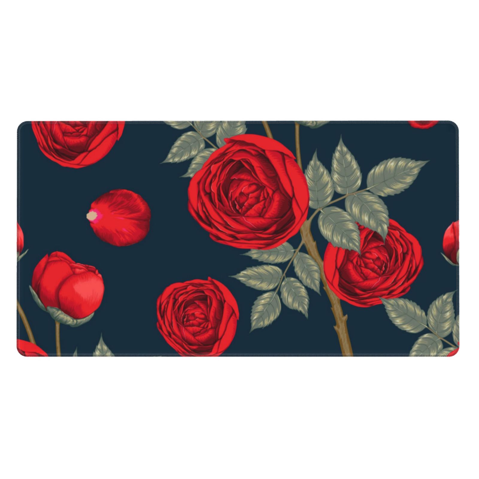 Red Roses Flowers Mousepad Large Mouse Pad Desk Pad Computer Keyboard ...