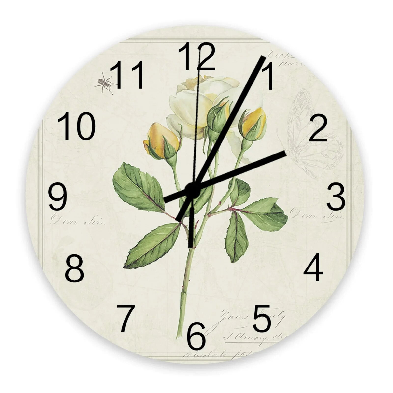 Red Roses On Dead Branches Clocks Silent Home Cafe Office Clocks for ...