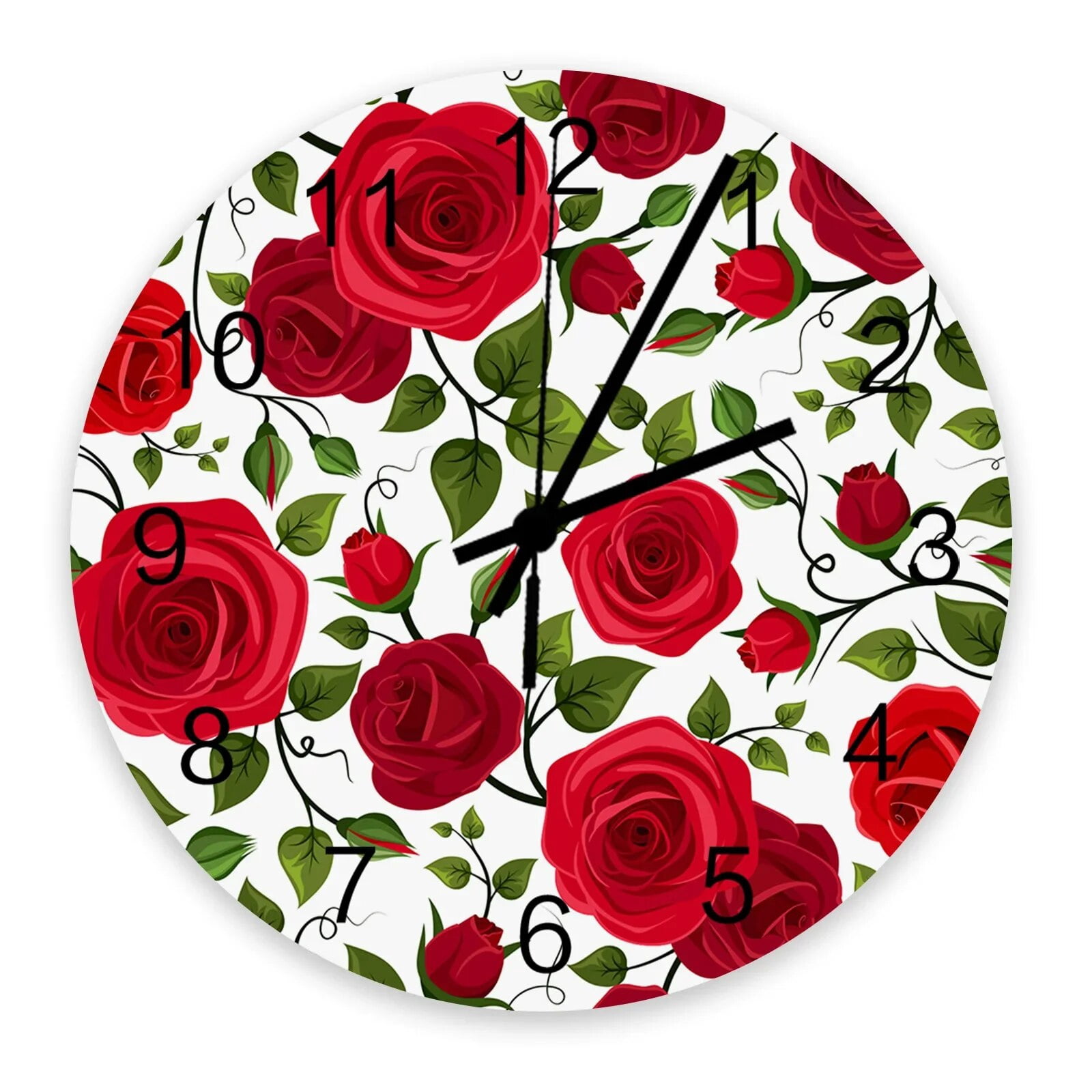 Red Roses On Dead Branches Clocks Silent Home Cafe Office Clocks for ...