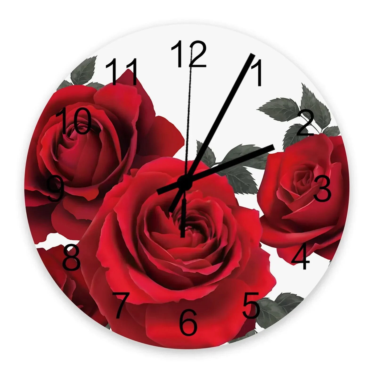 Red Roses On Dead Branches Wall Clocks Silent Home Cafe Office Wall ...