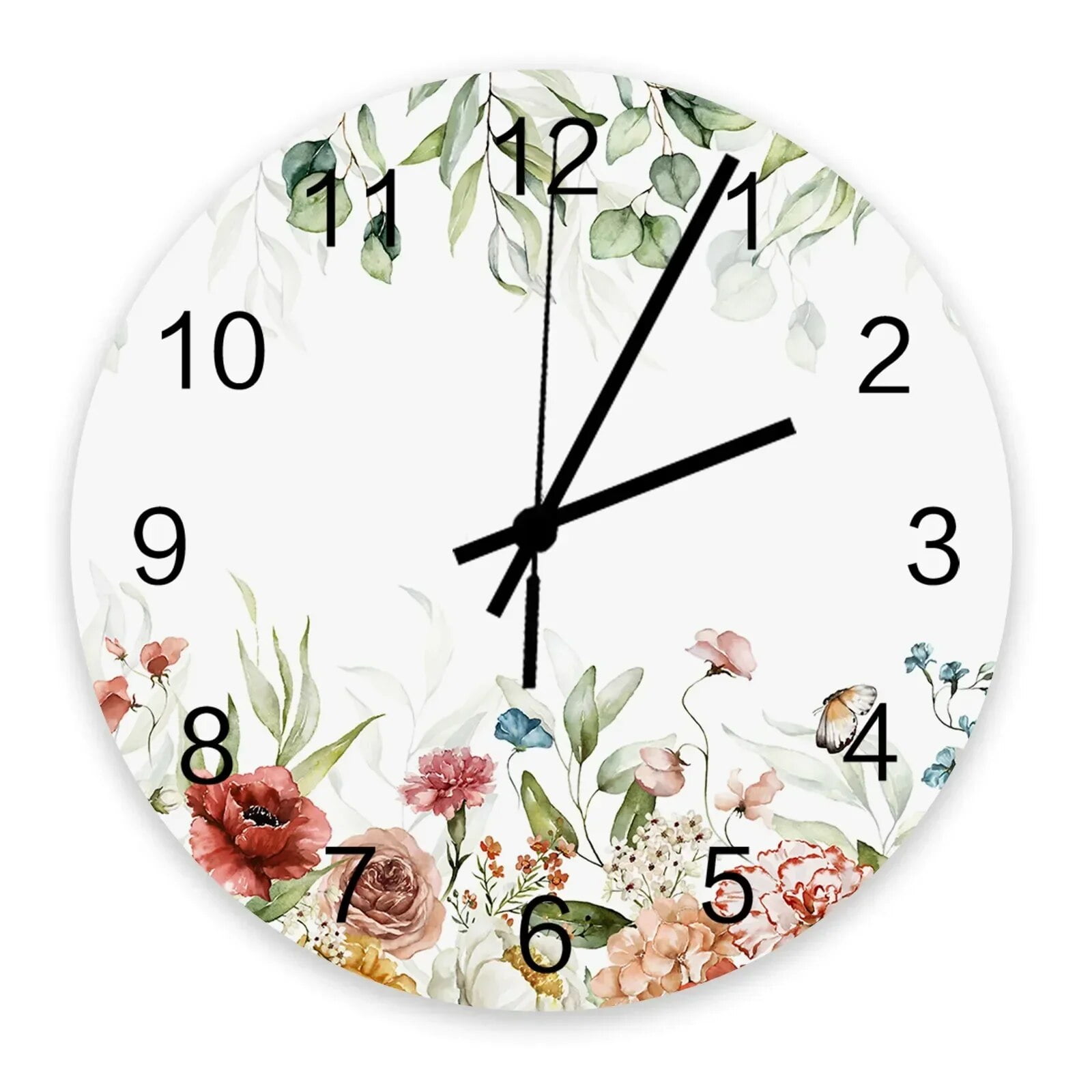 Red Roses On Dead Branches Wall Clocks Silent Home Cafe Office Wall ...