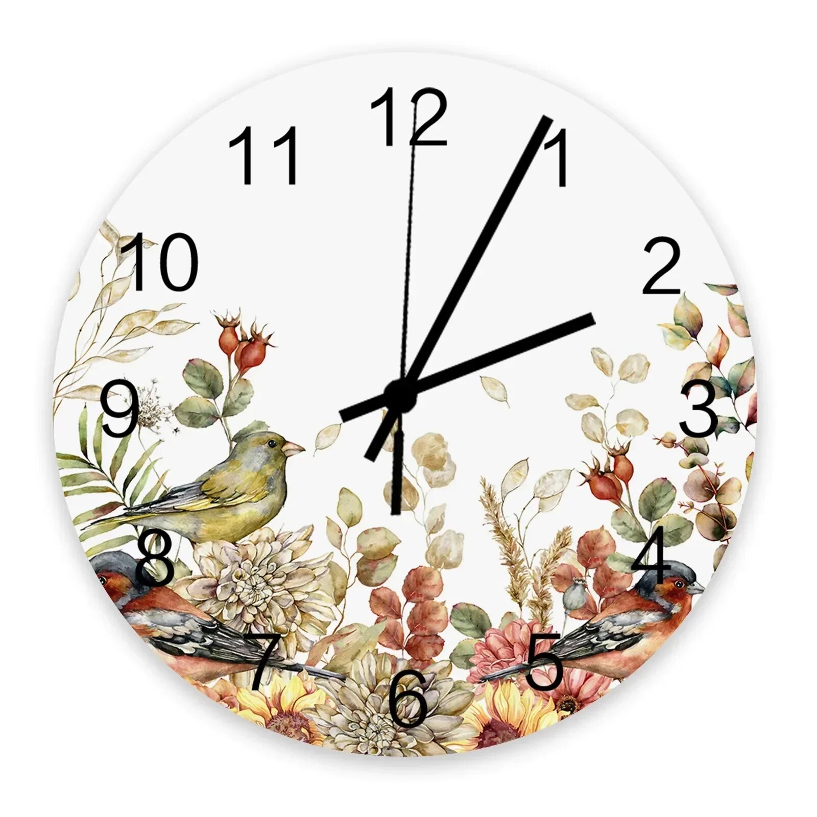 Red Roses On Dead Branches Wall Clocks Silent Home Cafe Office Wall ...