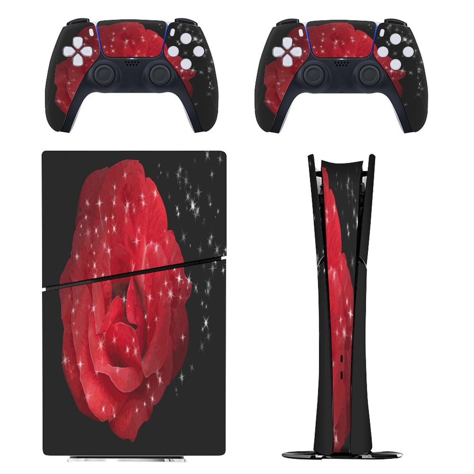 Red Roses PS5/PS5 Slim Digital Disc Skin Sticker For Console And Controller Skins - Walmart.com
