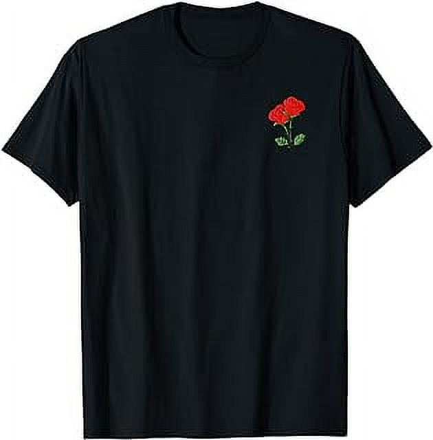 Red Roses Top Right Corner Simple and Cute T-Shirt - Walmart.com