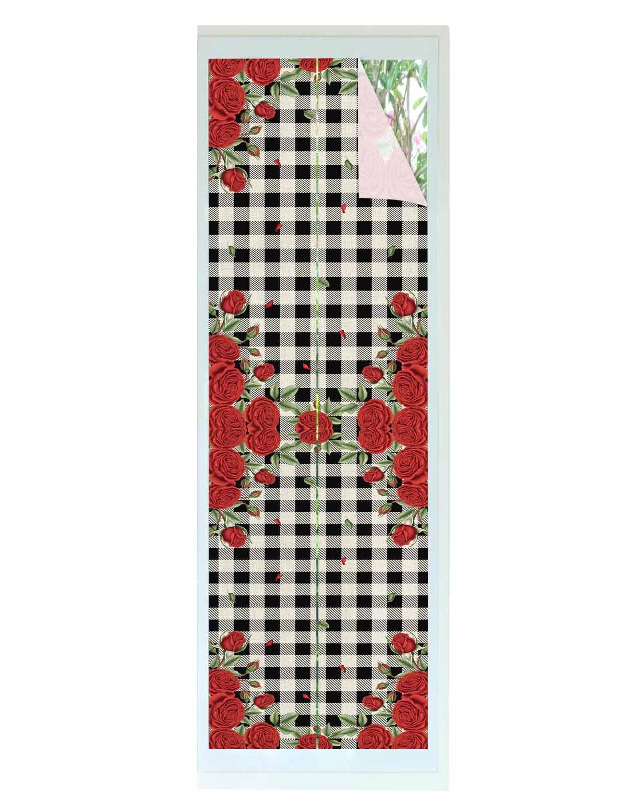 Red Roses Valentine's Day Window Privacy Film Stained Glass Window Film ...