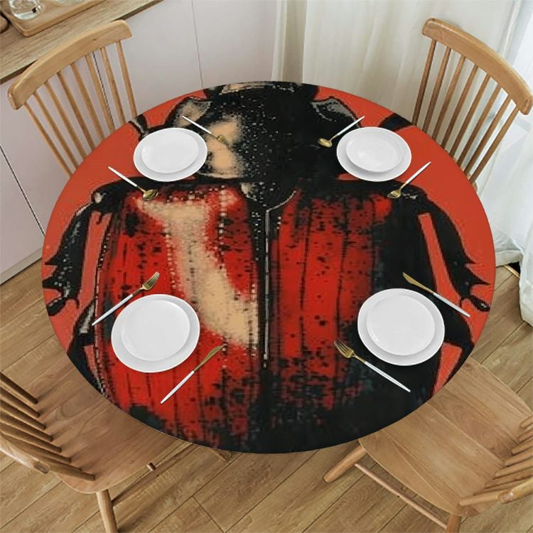 Red Round Fitted Tablecloth Fitted Table Cloth for Round Table ...