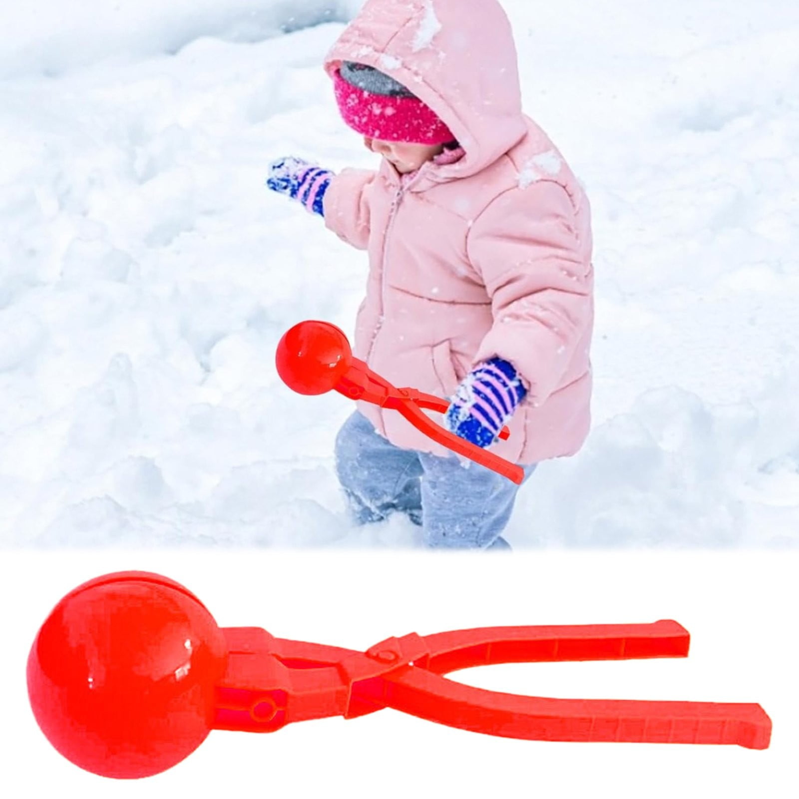 Red Round Snowball Clip Outdoor Tool for Winter, Beach, Sand, Mud, Clay ...