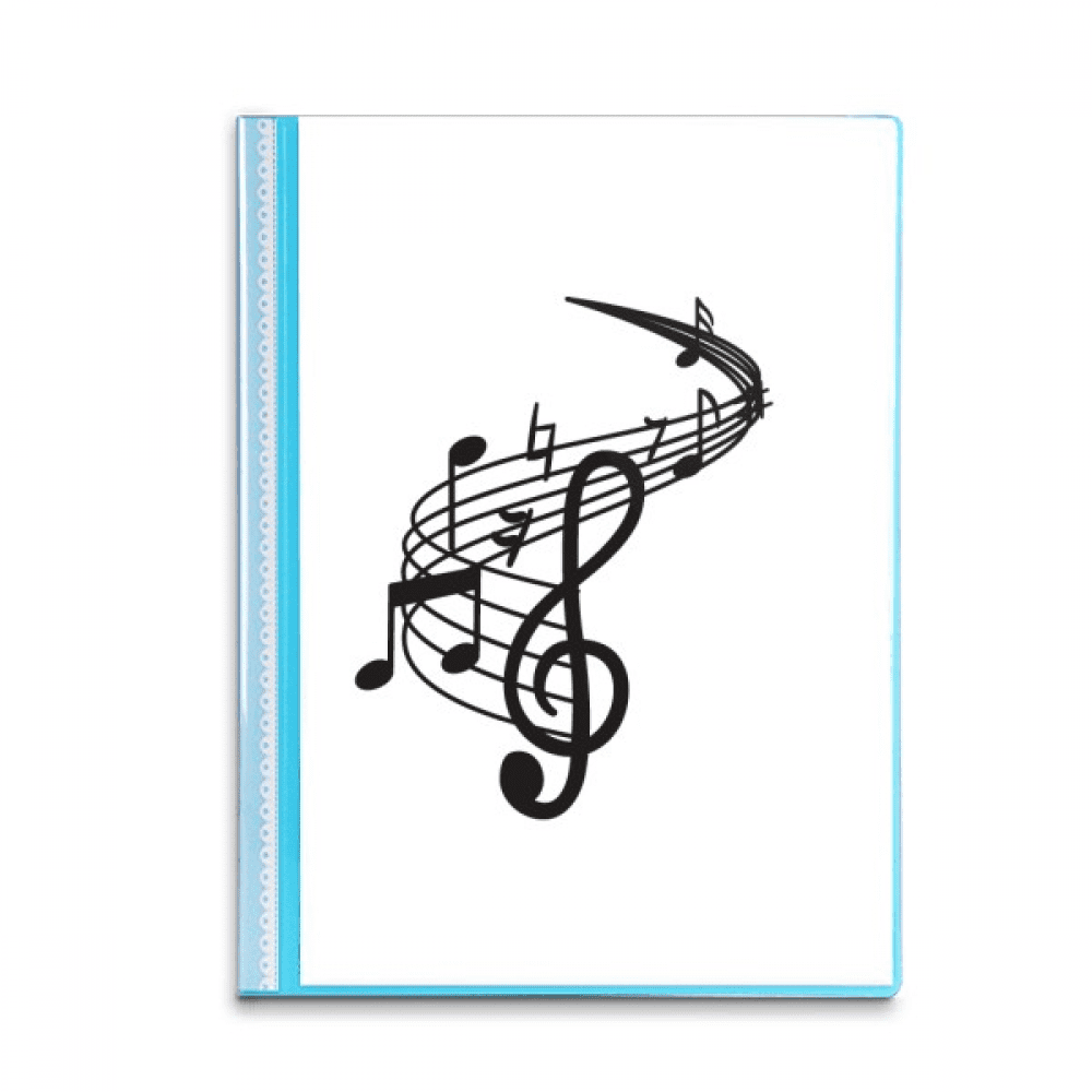 Red Round-shaped Movg Music Notes Book Sheet Protectors Portfolio ...