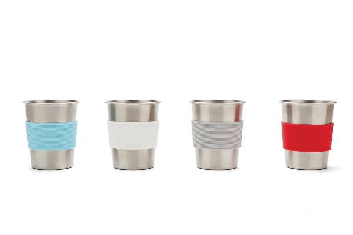 Red Rover Stainless Steel Kids' Cups with Silicone Sleeves, Set of 4 ...