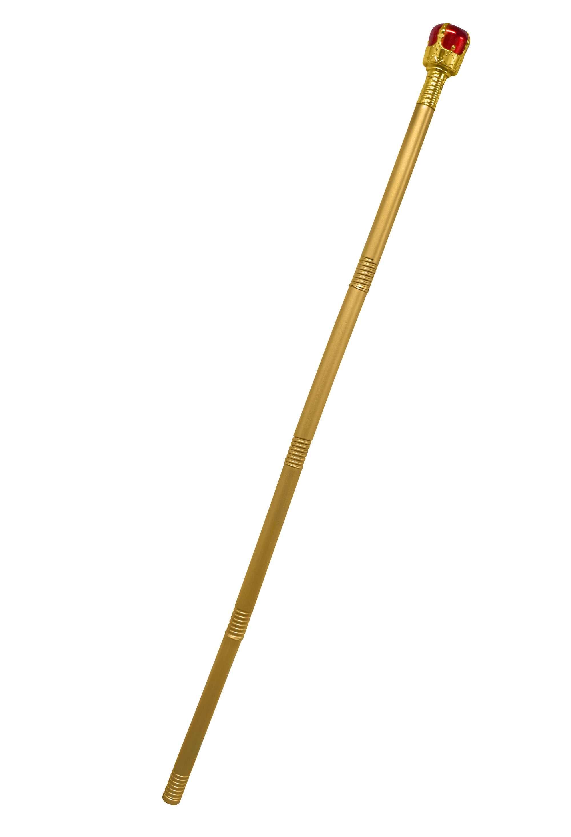 Red Royal Scepter Gold King Queen Staff Medieval Halloween Costume ...