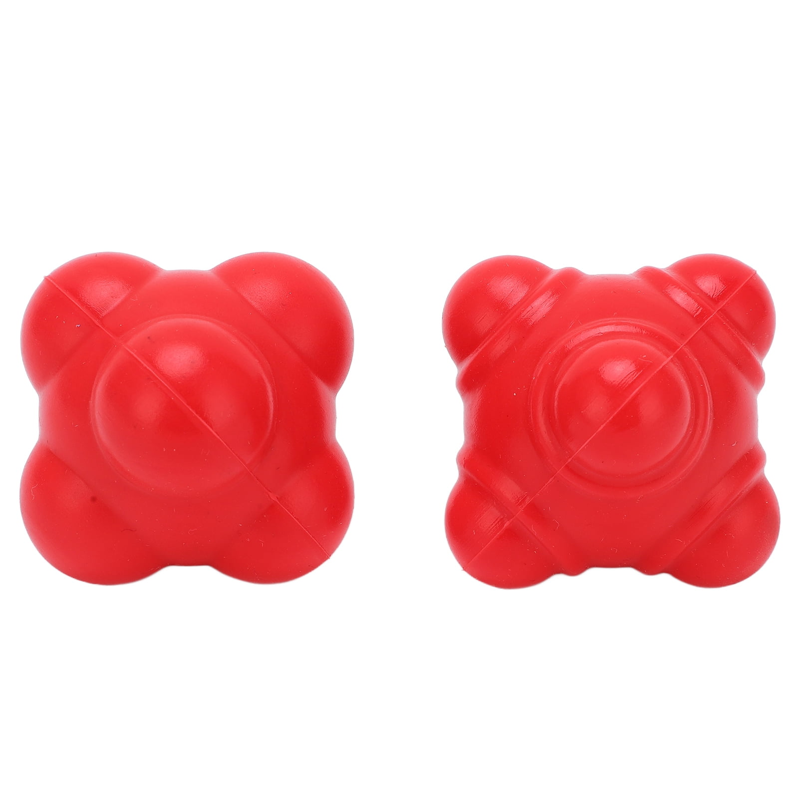 Red Rubber Reaction Bounce Balls, 2-Pack Irregular Shape for ...