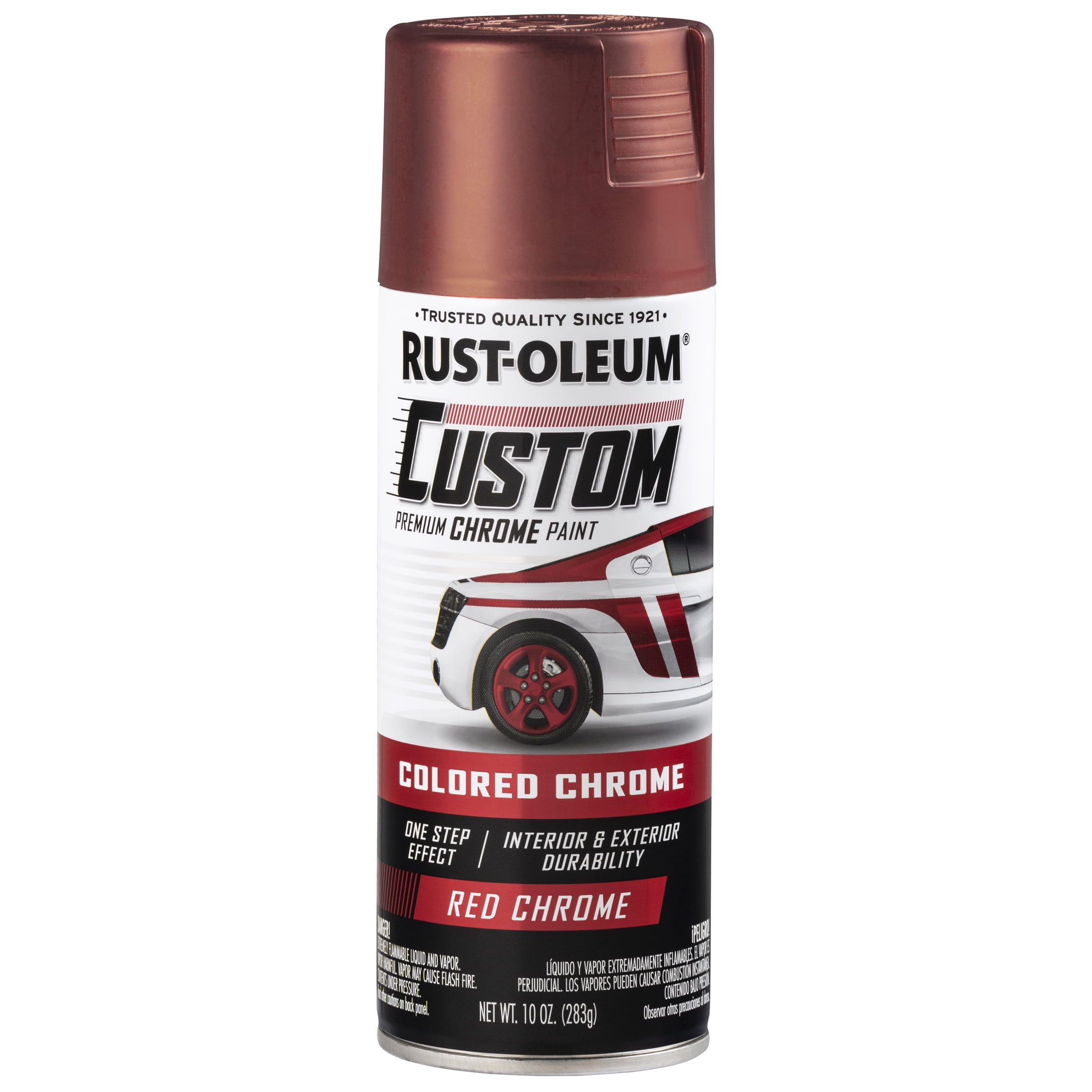6 Pack, Red, Rust-Oleum Automotive Custom Chrome Gloss Spray Paint ...