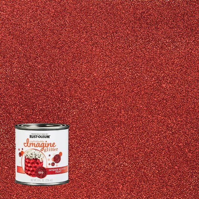 Red, Rust-Oleum Craft & Hobby Imagine Intense Glitter Paint- 350119, 1/ ...
