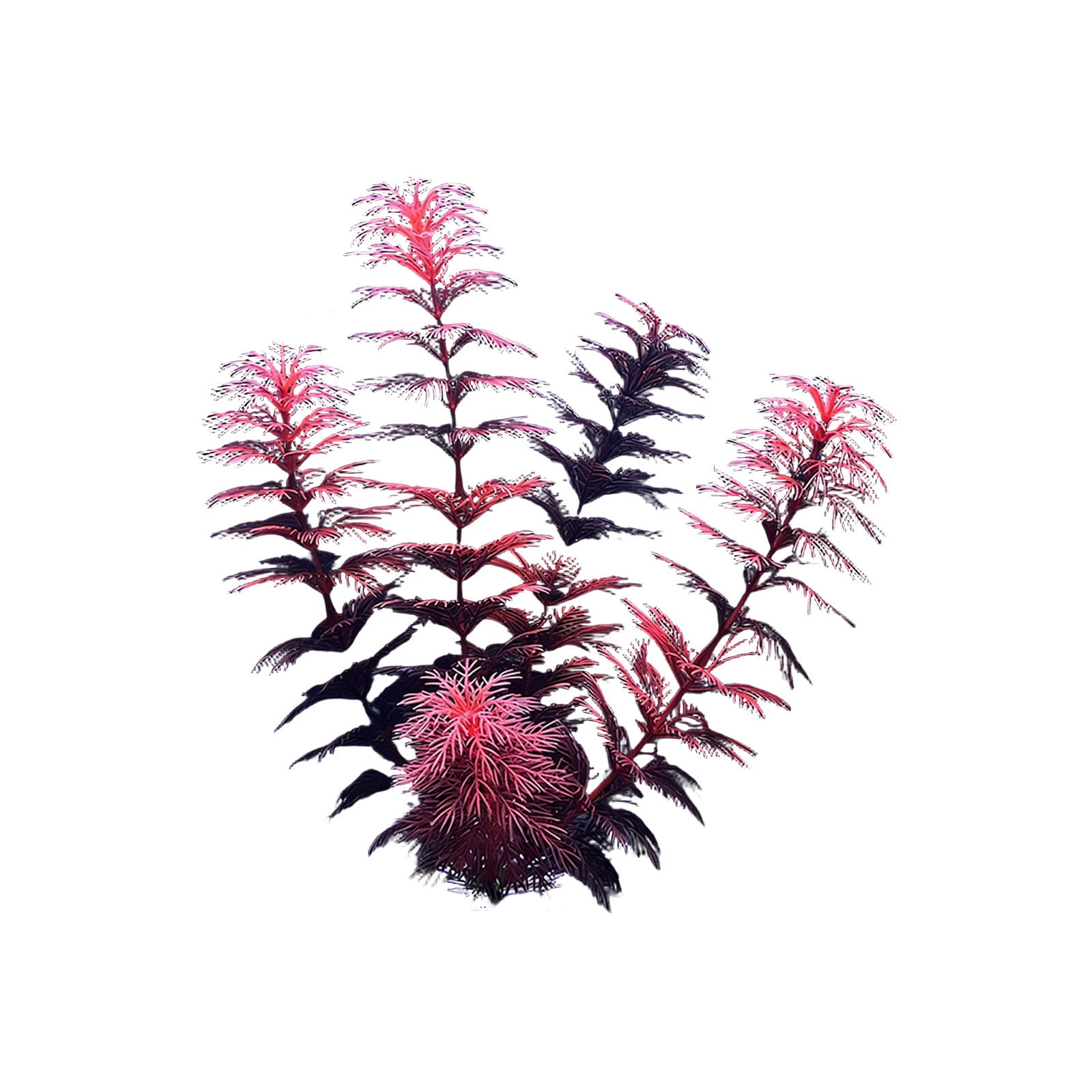 Red S Plastic Artificial Aquarium Plants Realistic Red Water Grass For ...