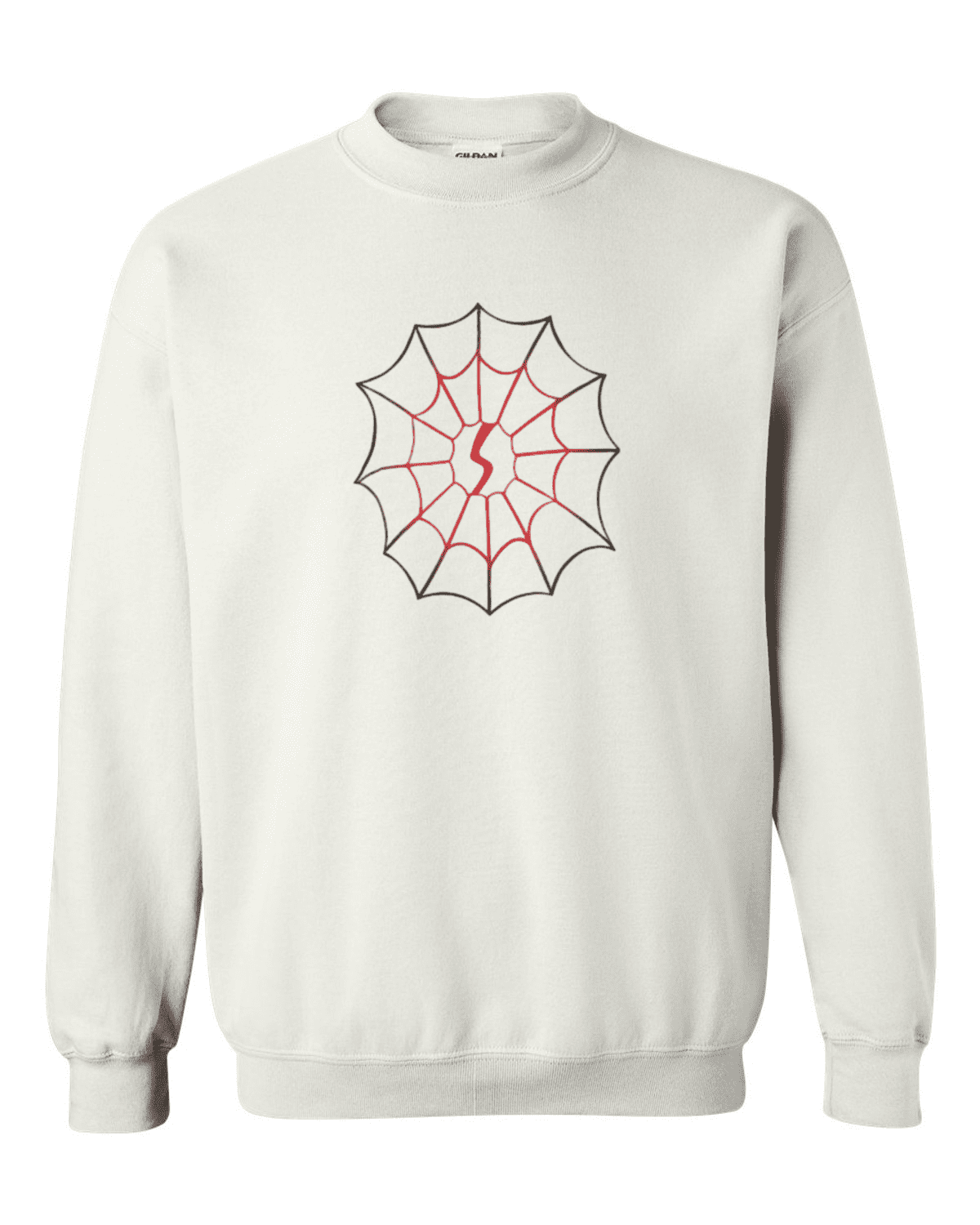 Red S Web With Bold Spider Web Graphic And Mysterious Hero Style ...
