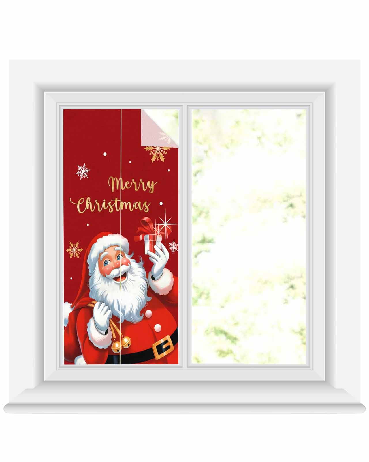 Red Santa Christmas Window Privacy Film Stained Glass Window Film ...