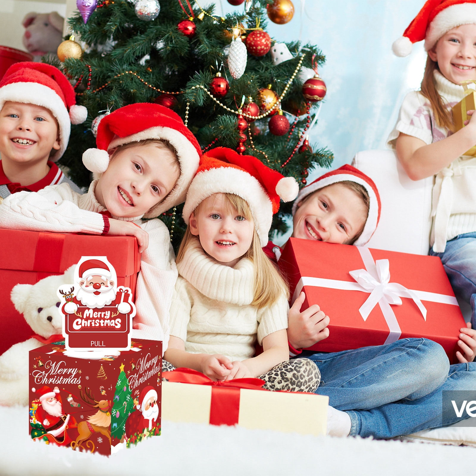 Red Santa Claus Money Box Christmas-Themed Surprise Gift Christmas ...
