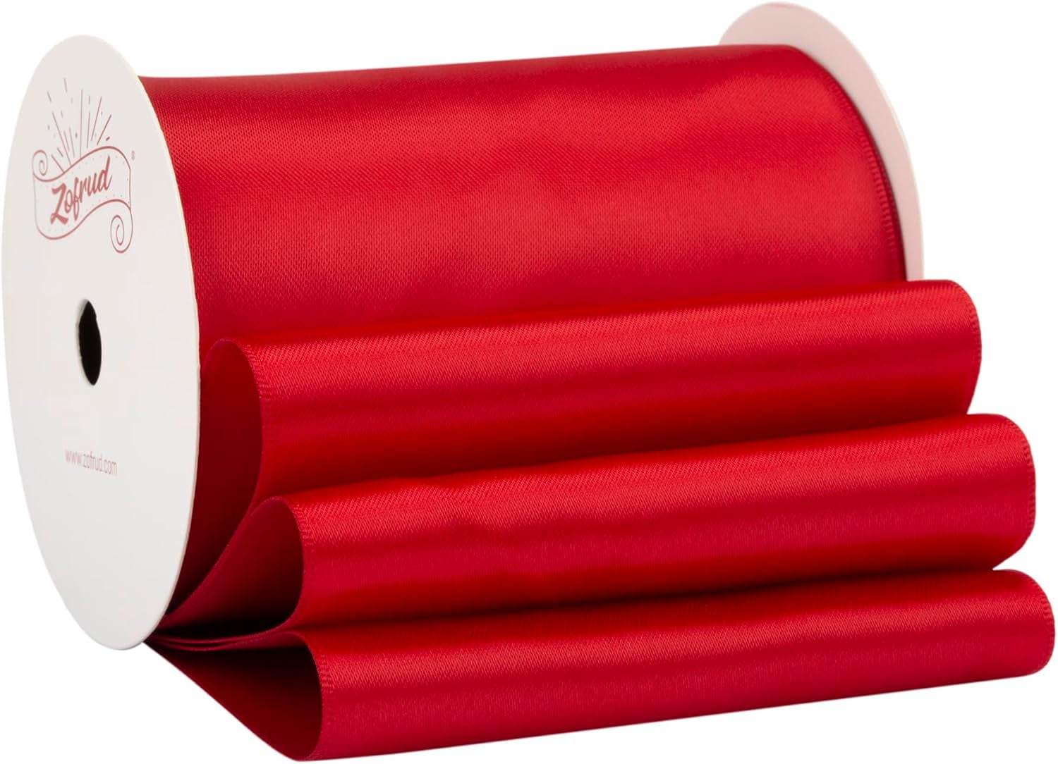 Red Satin Ribbon 4 Inch wide x 10 Yds - Large Ribbon Ideal for Bows ...