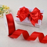 Red Satin Wired Ribbon, 1.5 Inch, 25 Yards - Walmart.com