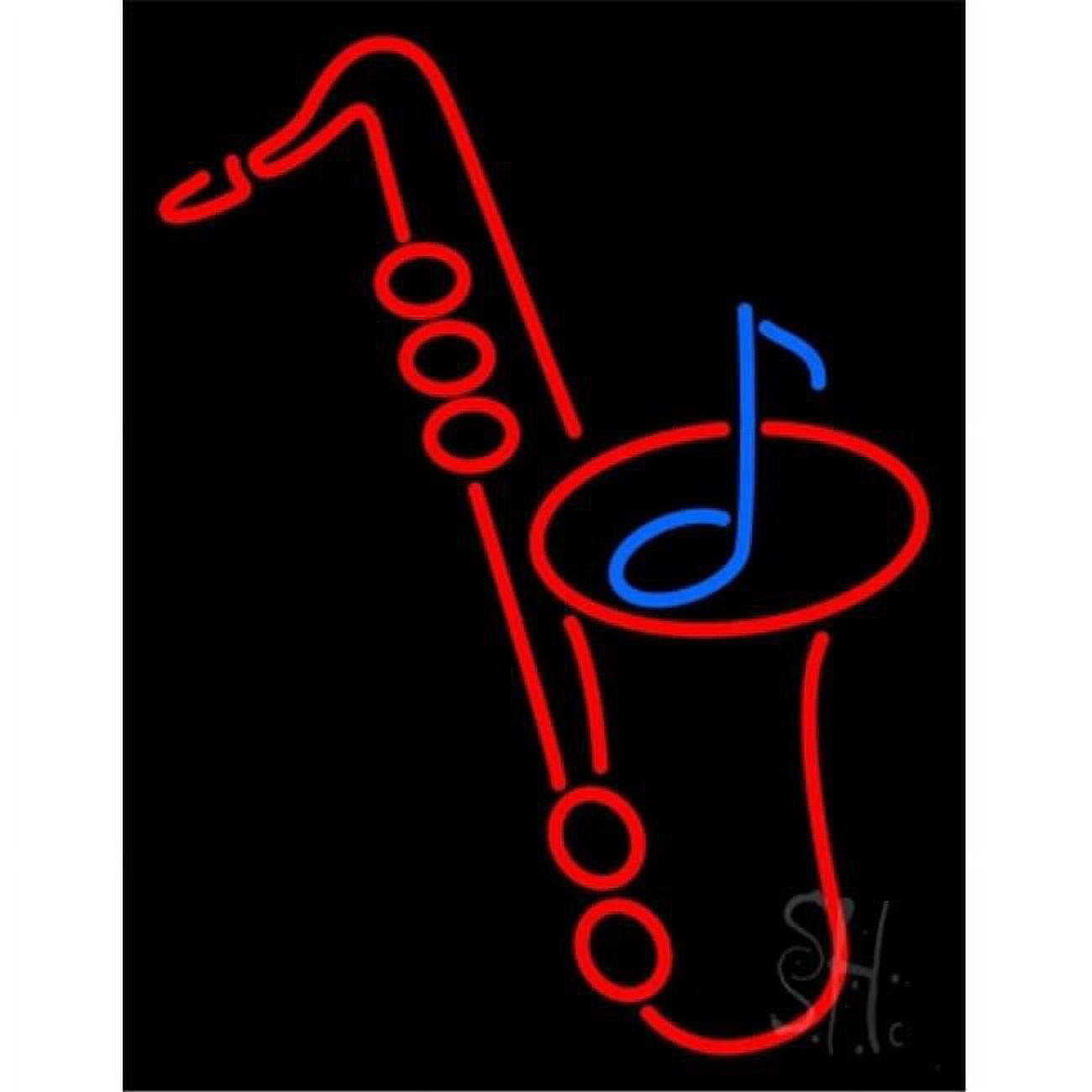 Red Saxophone Logo 1 Neon Sign, 31 x 3 x 24 in. - Walmart.com