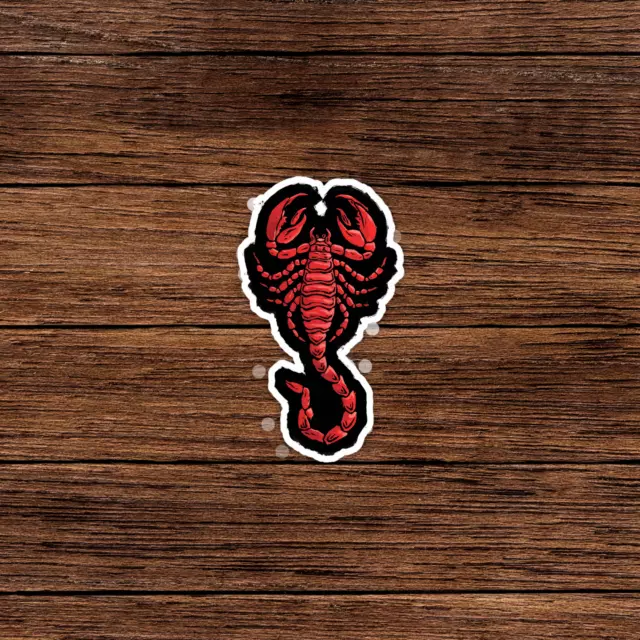 Red Scorpion Sticker Poison Lobster Art Decal Dark Gothic Punk ...