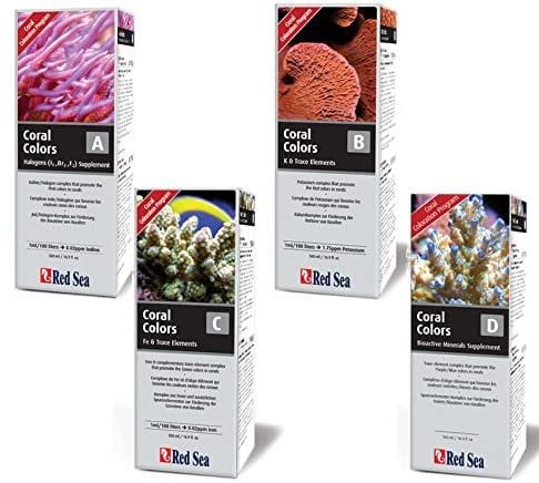 Red Sea 4-Piece Reef Colors Pro Supplement Bundle - 500ML of Each ...