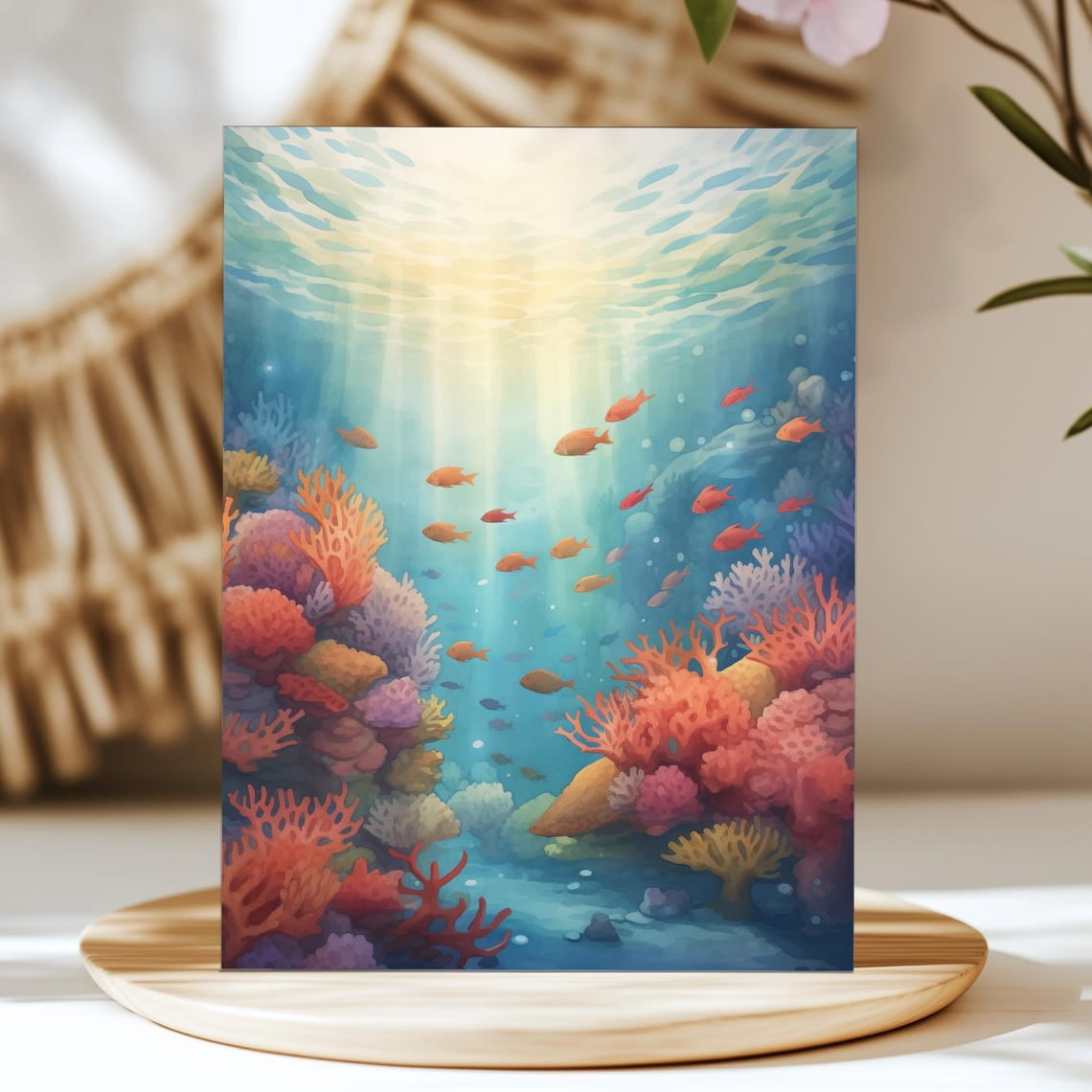 Red Sea Reef Print, Underwater Wall Art, Sea Life Artwork, Coral Reef ...