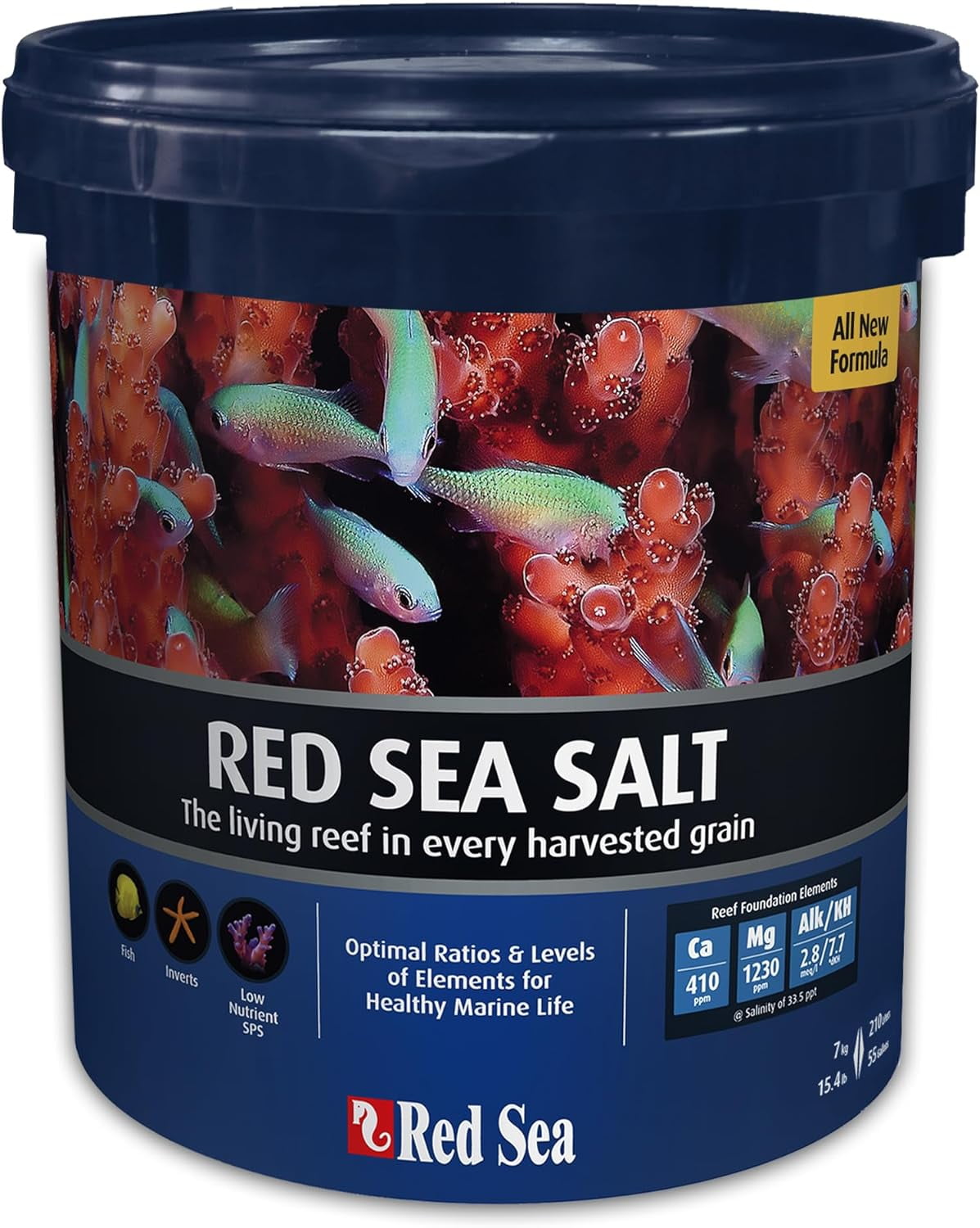 Red Sea Reef Salt Mix Small Bucket | Makes 55 Gallons Complete Marine ...