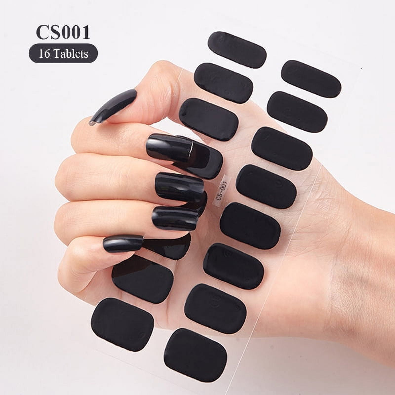 Red Semi Cured Wraps Nail Sticker Solid Nail Gel Wraps Adhesive Full ...