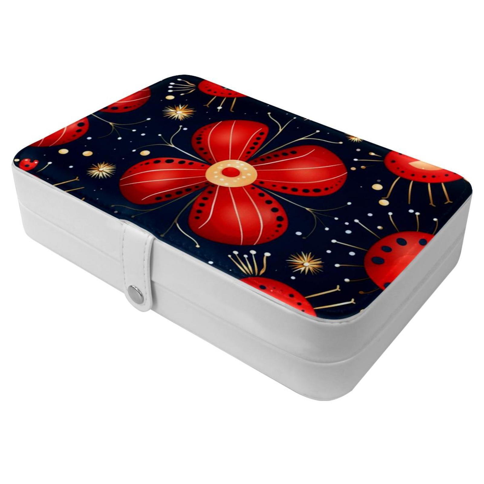 Red Seven Star Ladybug Travel Jewelry Box - Your Portable Treasure ...