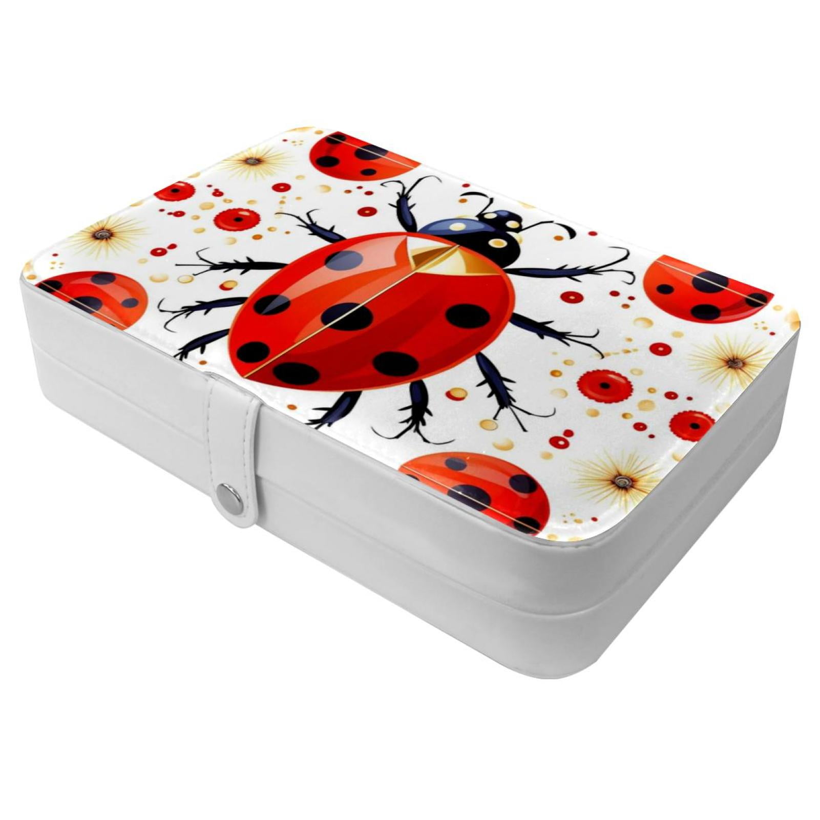 Red Seven Star Ladybug Travel Jewelry Box - Your Portable Treasure ...