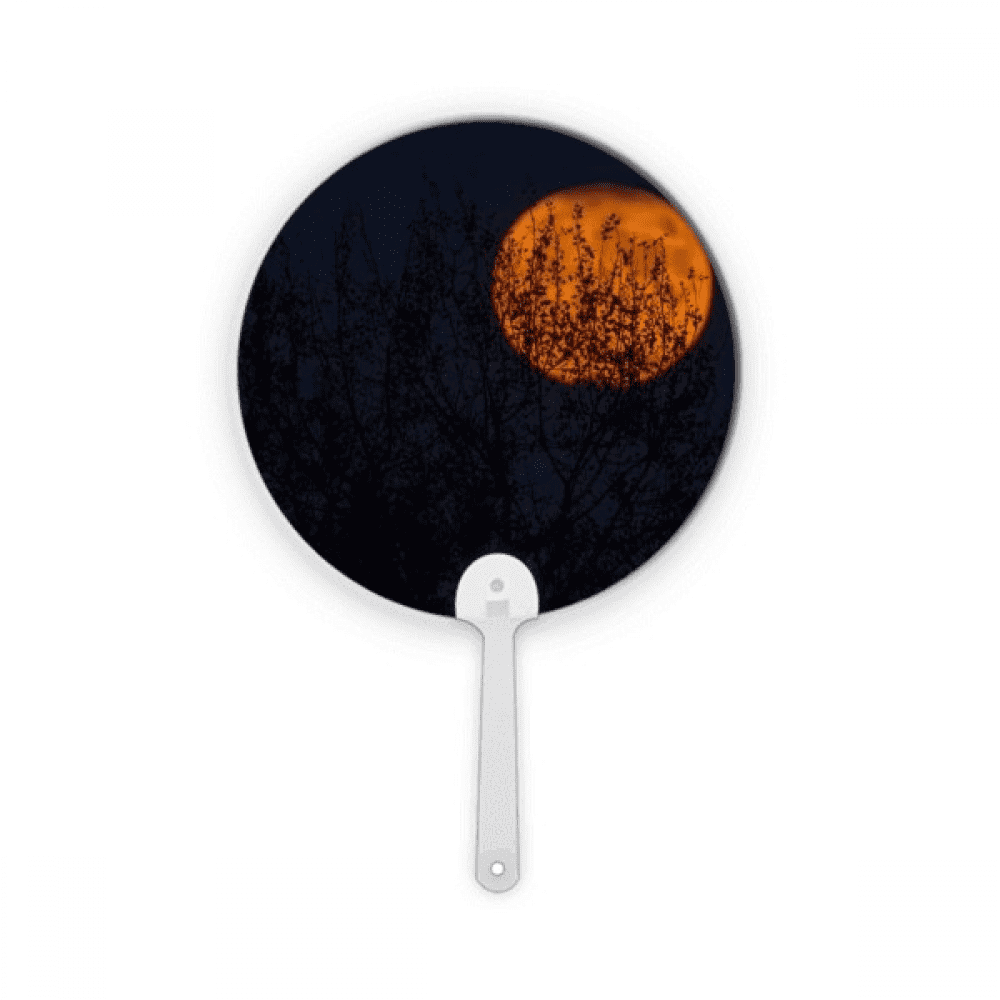 Red Shadow Planet Nebulae Blue Plastic Round Handheld Fan Decorations ...