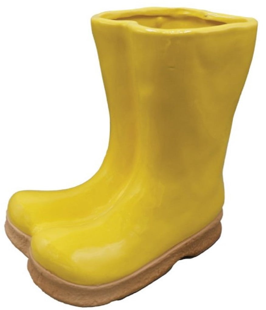 Red Shed 23S01895EX Ceramic Boots Planter - Yellow 10 inches - Walmart.com